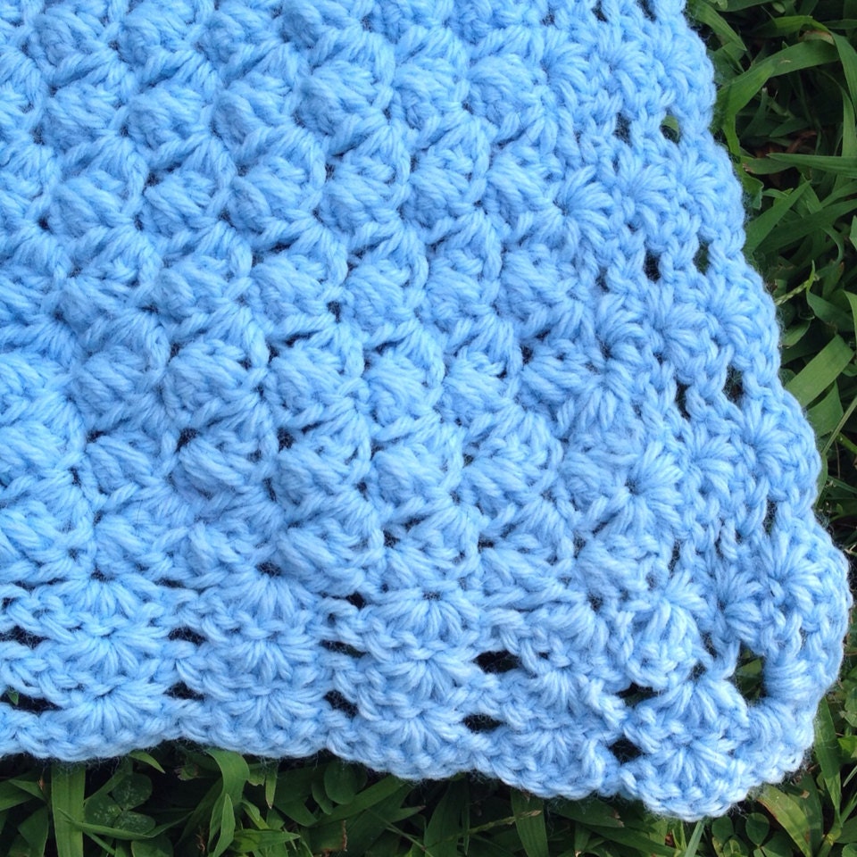 Crochet Baby Blanket Pattern: Shell Stitch Afghan (PDF Pattern) - Etsy