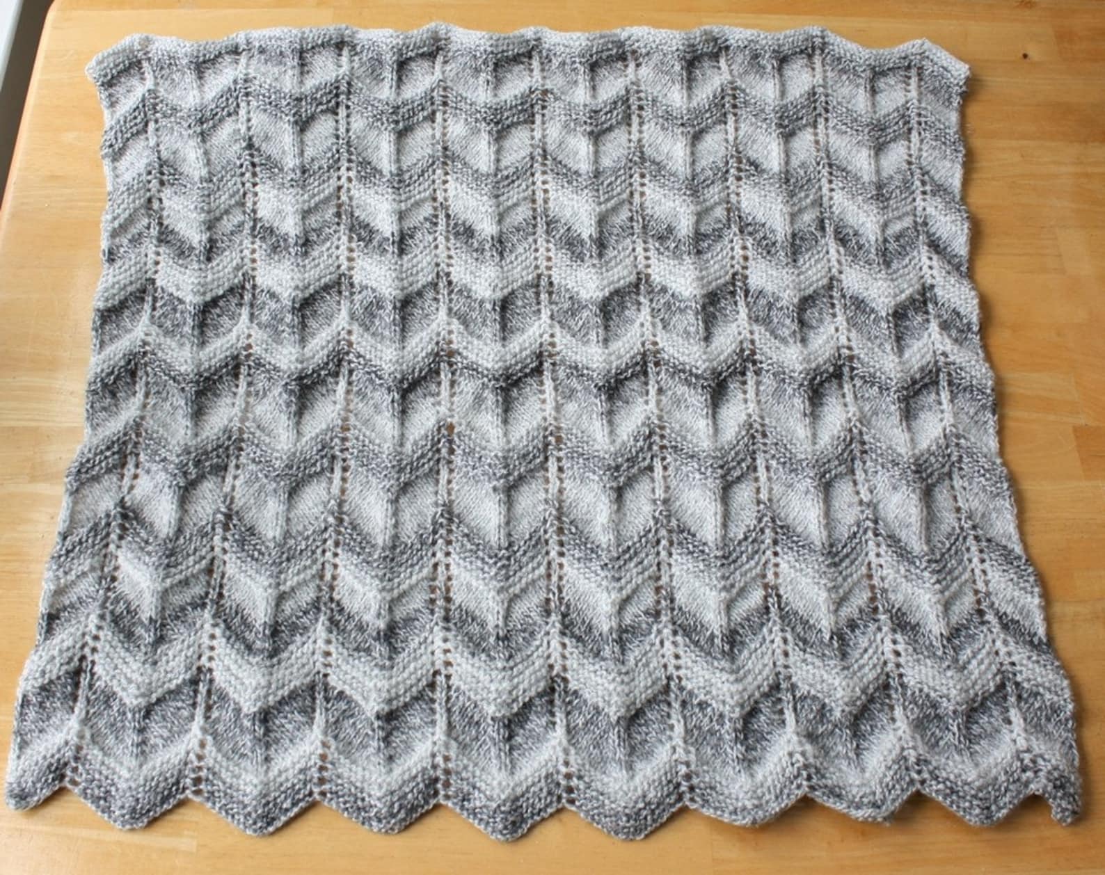 Knit Baby Blanket Pattern Knit Chevron Baby Blanket Pattern - Etsy