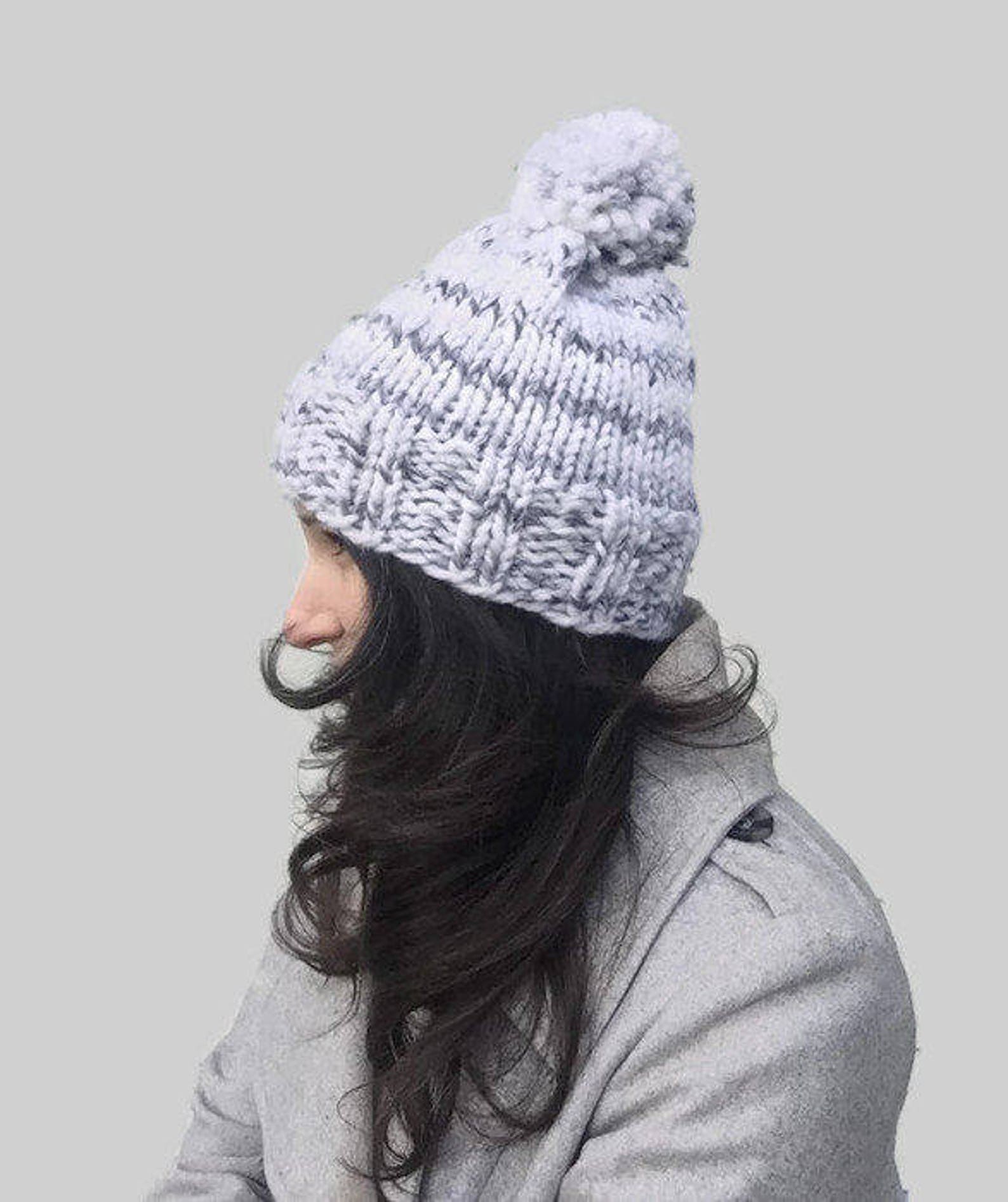 Chunky Knit Hat Pattern Knitting Pattern Womens Hat Pattern Knit Winter ...