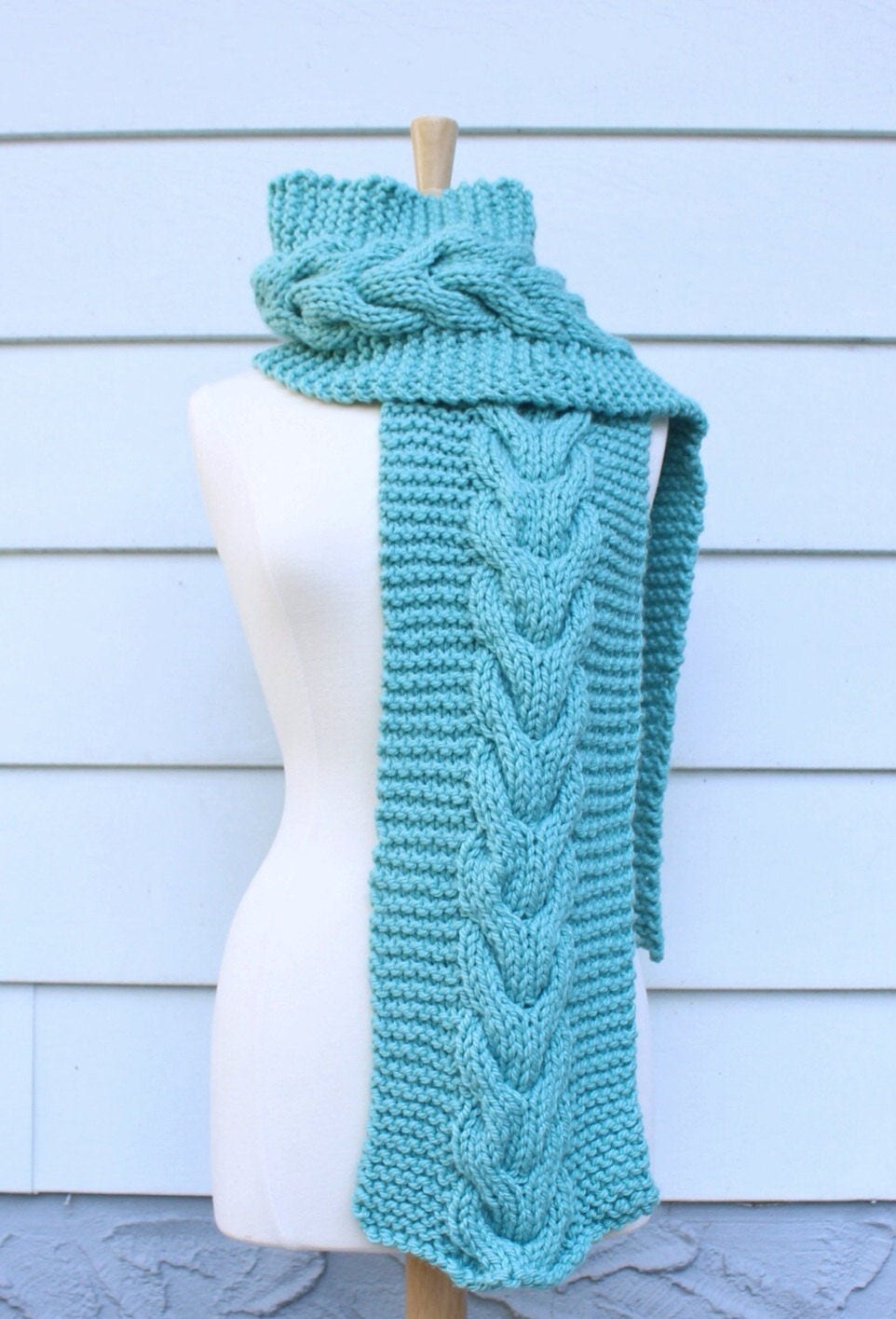 Cable Knit Scarf Pattern, Cable Scarf Pattern, Chunky Knit Scarf ...