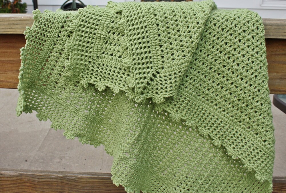 Baby Blanket Crochet Pattern: Lightweight Swaddle, Summer Afghan (PDF ...