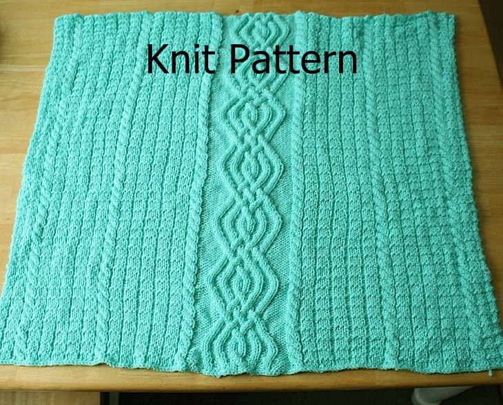 Cable Knit Baby Blanket Pattern Knit Crib Blanket Pattern - Etsy