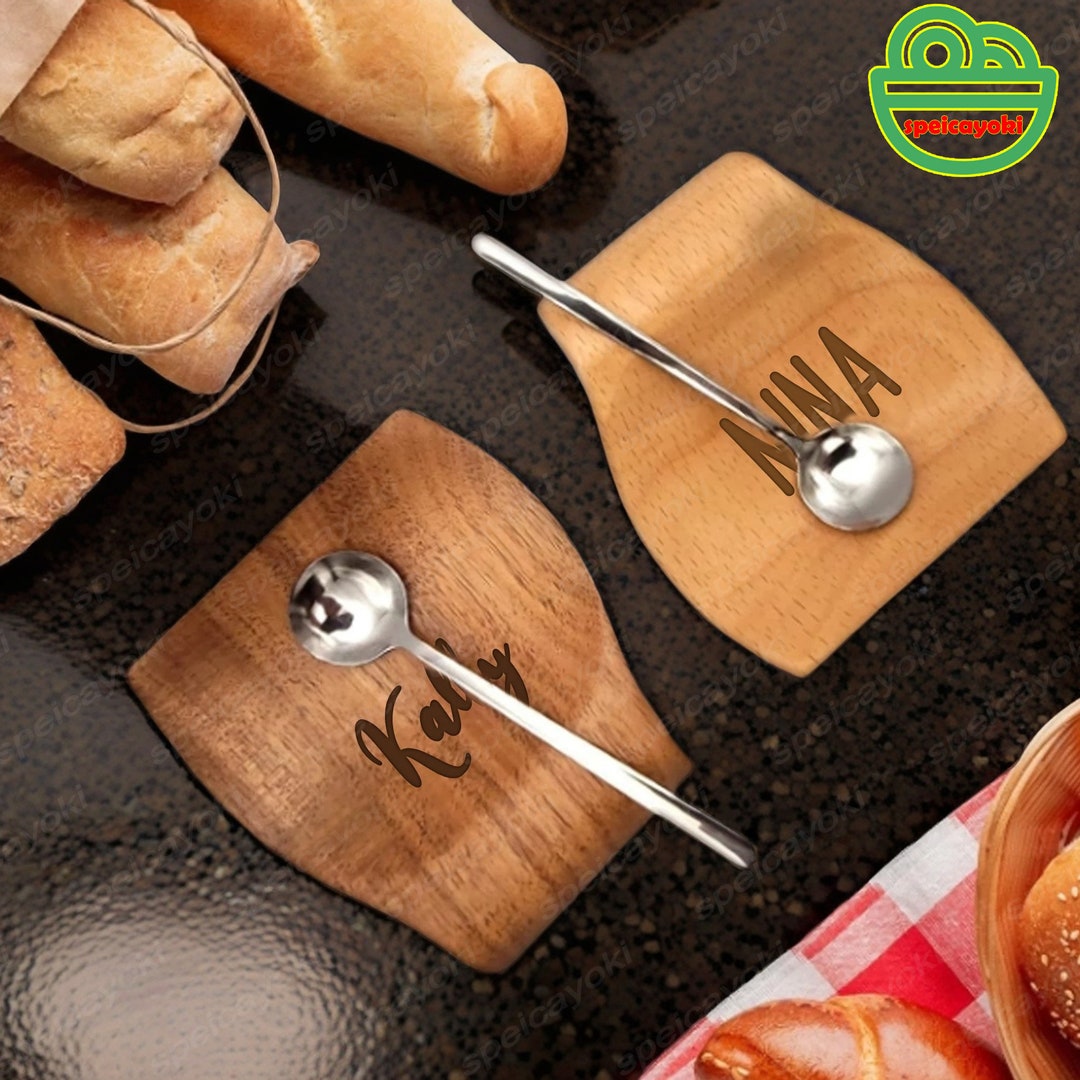 Custom Wooden Kitchen Spoon Rest,kitchen Utensil Storage,engrave ...