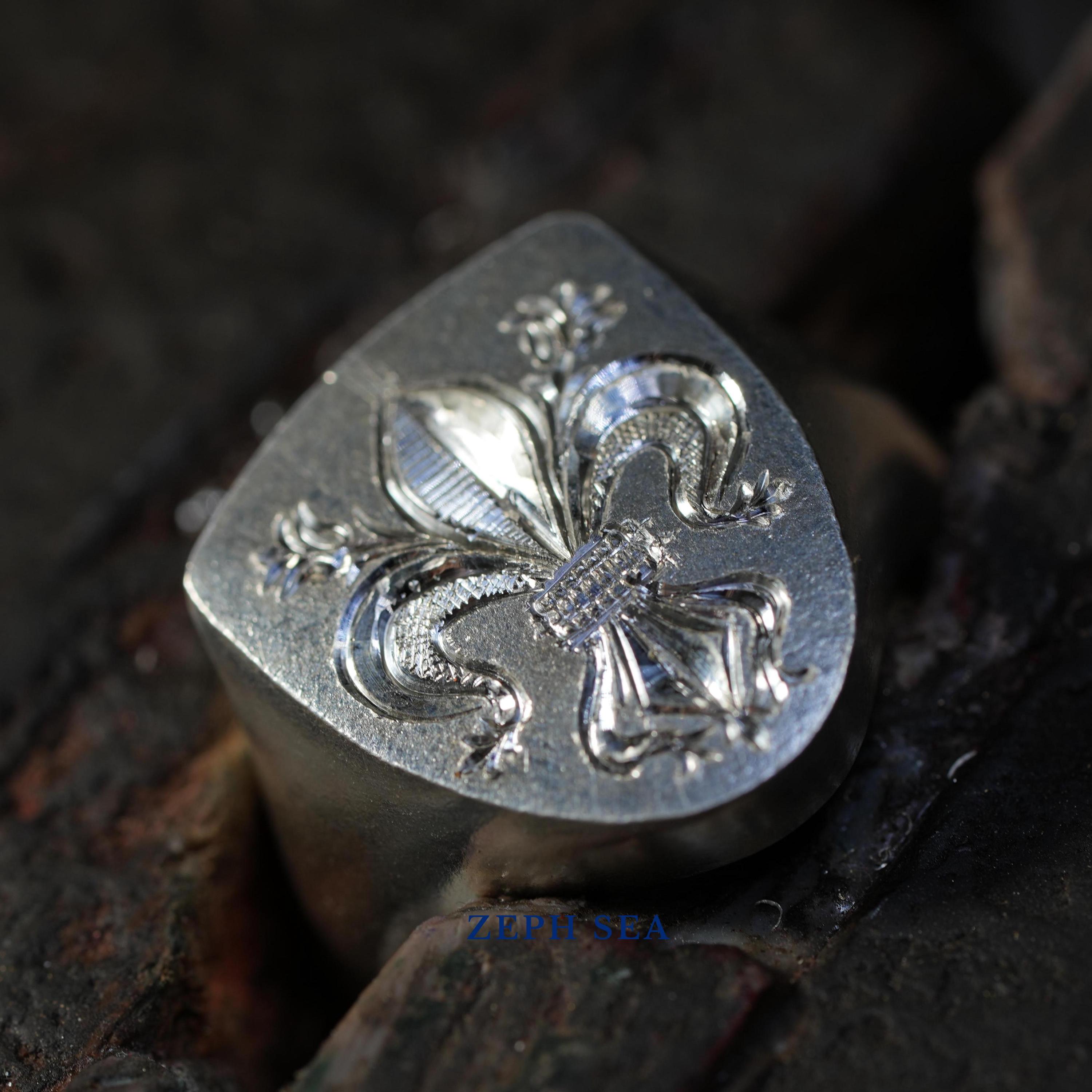 Gold Engraved Signet Ring, Handmade Signet Ring. Hand Engraved ...