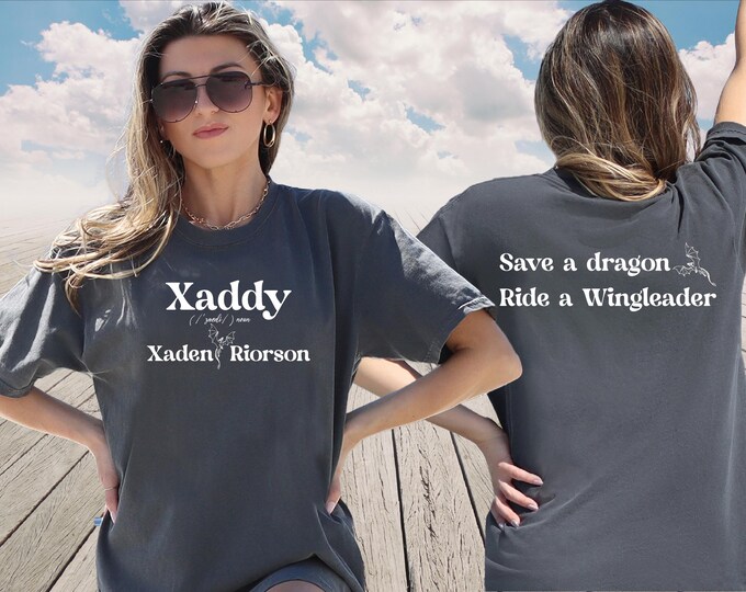 Comfort Colors Xaddy Shirt, Xaden Riorson Shirt, Xaden Fourth Wing ...