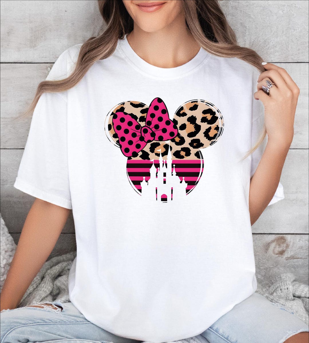 Leopard Print Minnie Mouse Shirt, C Colors Cute Disney Mom Shirt ...