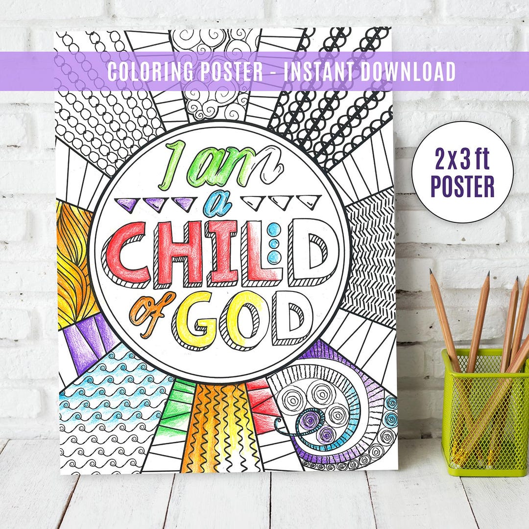 Child of God - Printable Coloring 24x36" Poster - the Church of Jesus ...