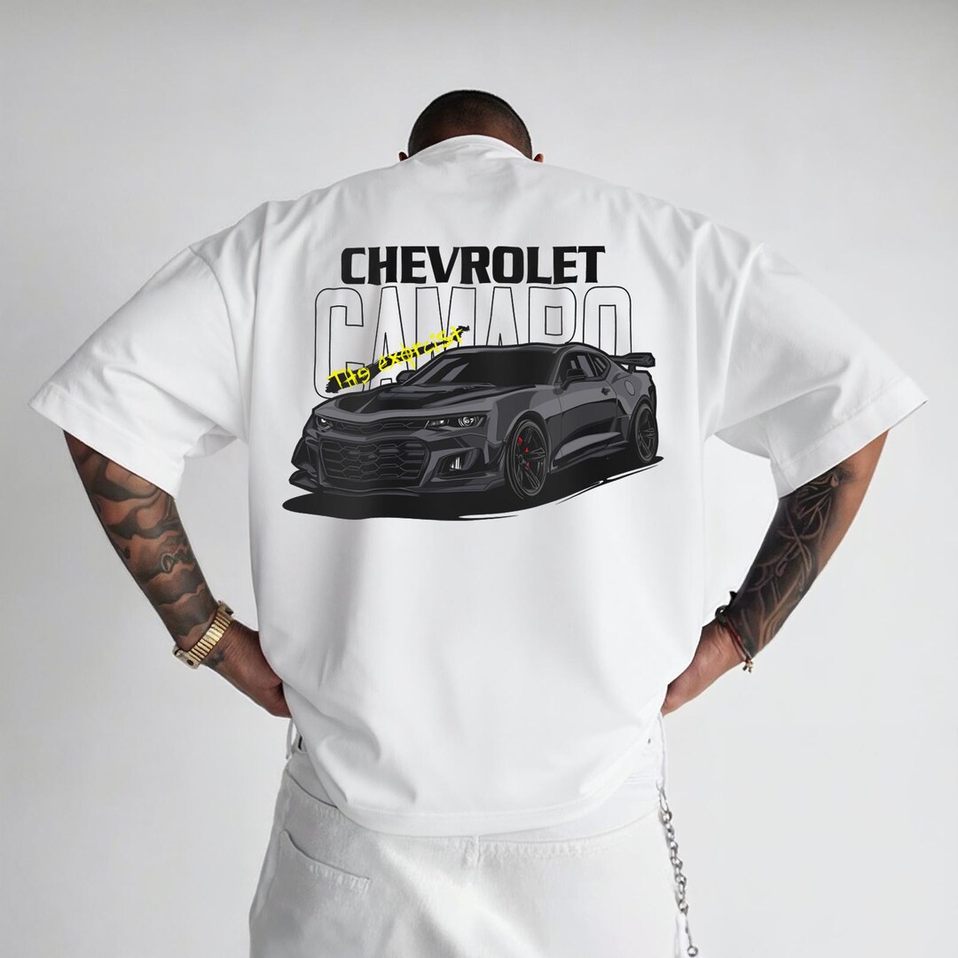 Chevrolet Camaro T-shirt Design | Black Muscle Car Graphic (digital ...