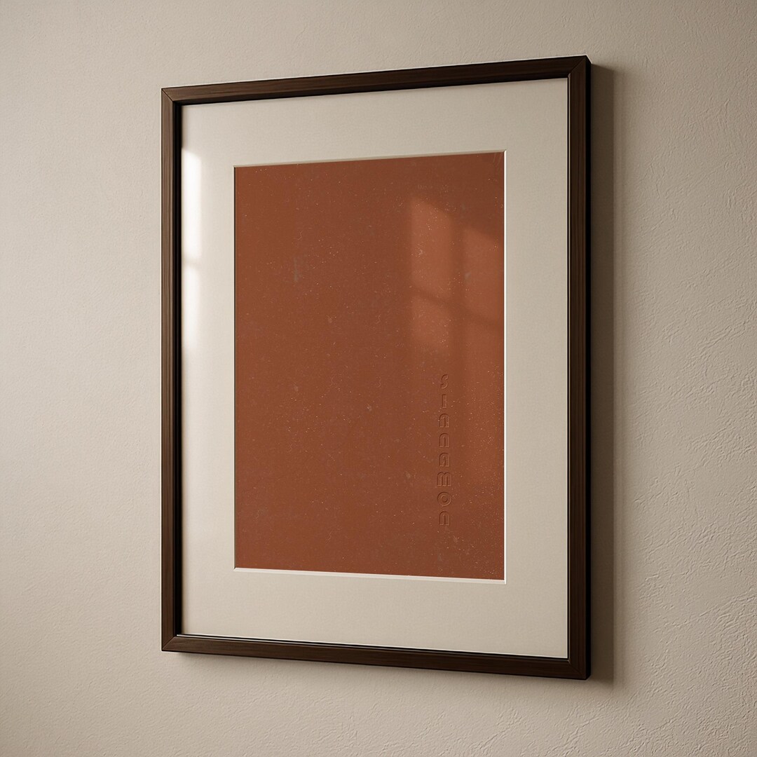 Cinnamon Color Study Poster, Rustic Brown Minimalist Vertical Wall Art ...