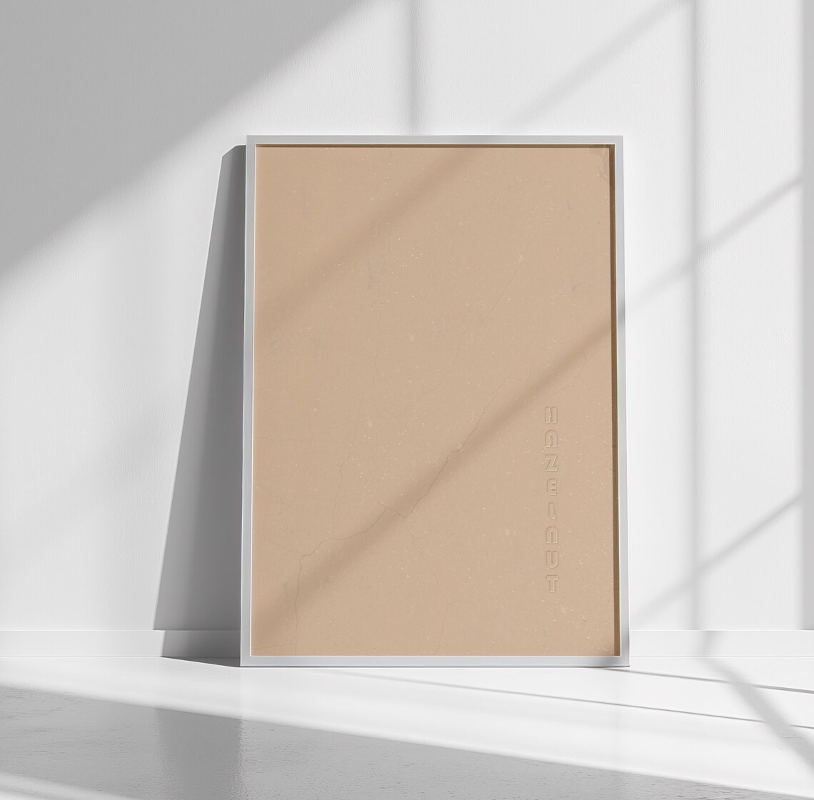 Hazelnut Color Study Poster, Warm Beige Minimalist Vertical Wall Art ...