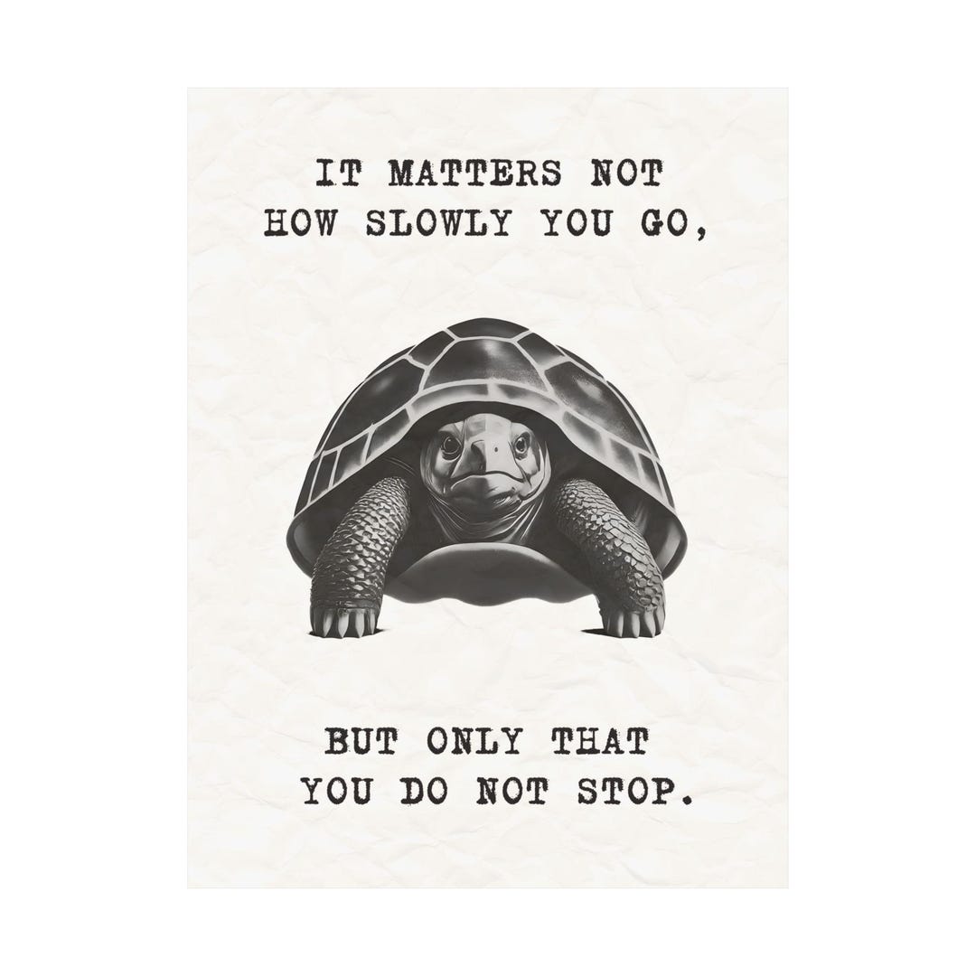 Tortoise and Hare Poster Printable, Daily Motivation, Aesop's Fables ...