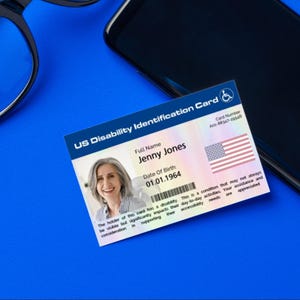 Disability Identification Card – Single Sided, Photo ID With American ...