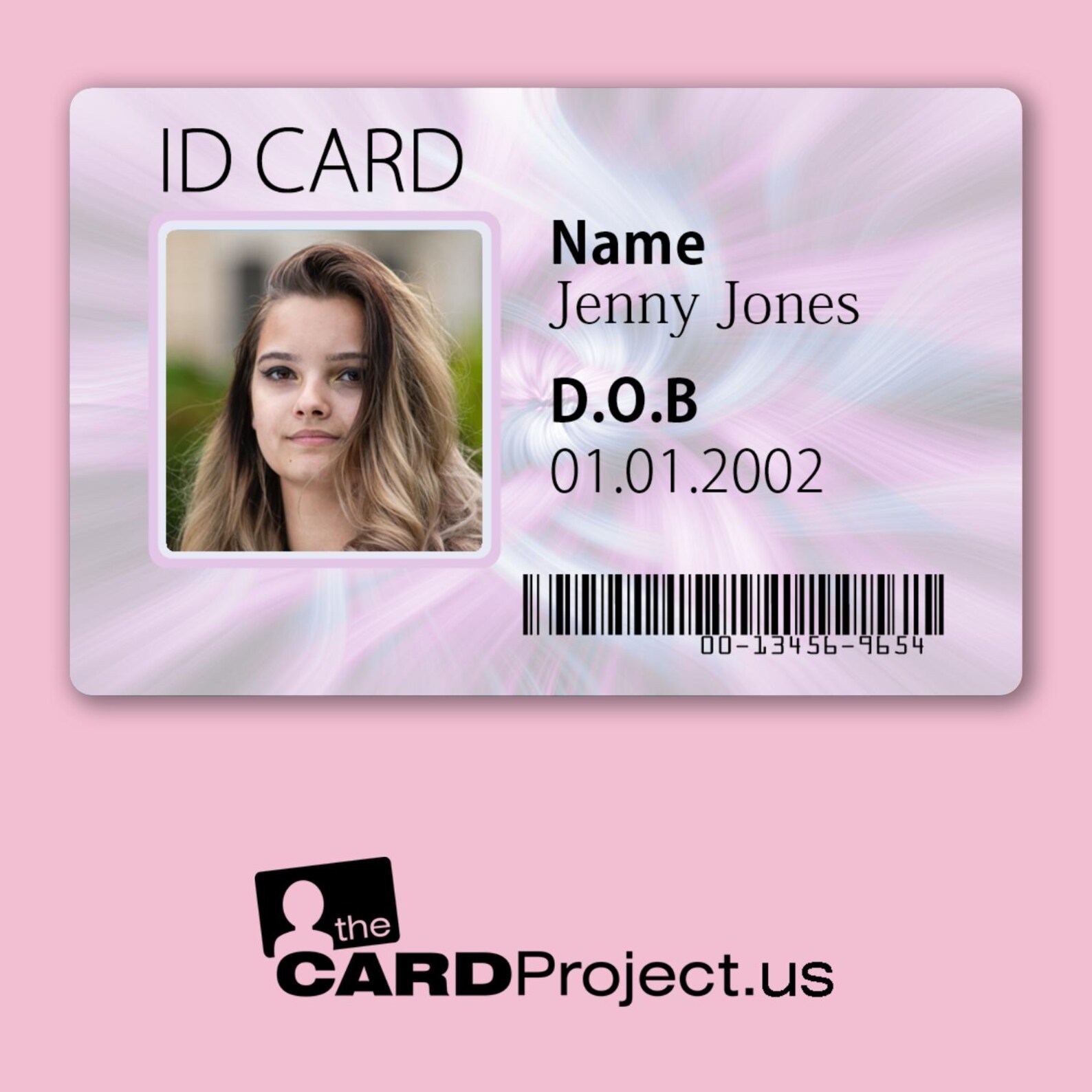 Photo Identity Card, Personalized With Name and Date of Birth | Credit ...