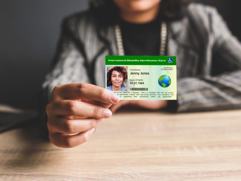 International Disability Identification Card | Double-sided Hidden ...
