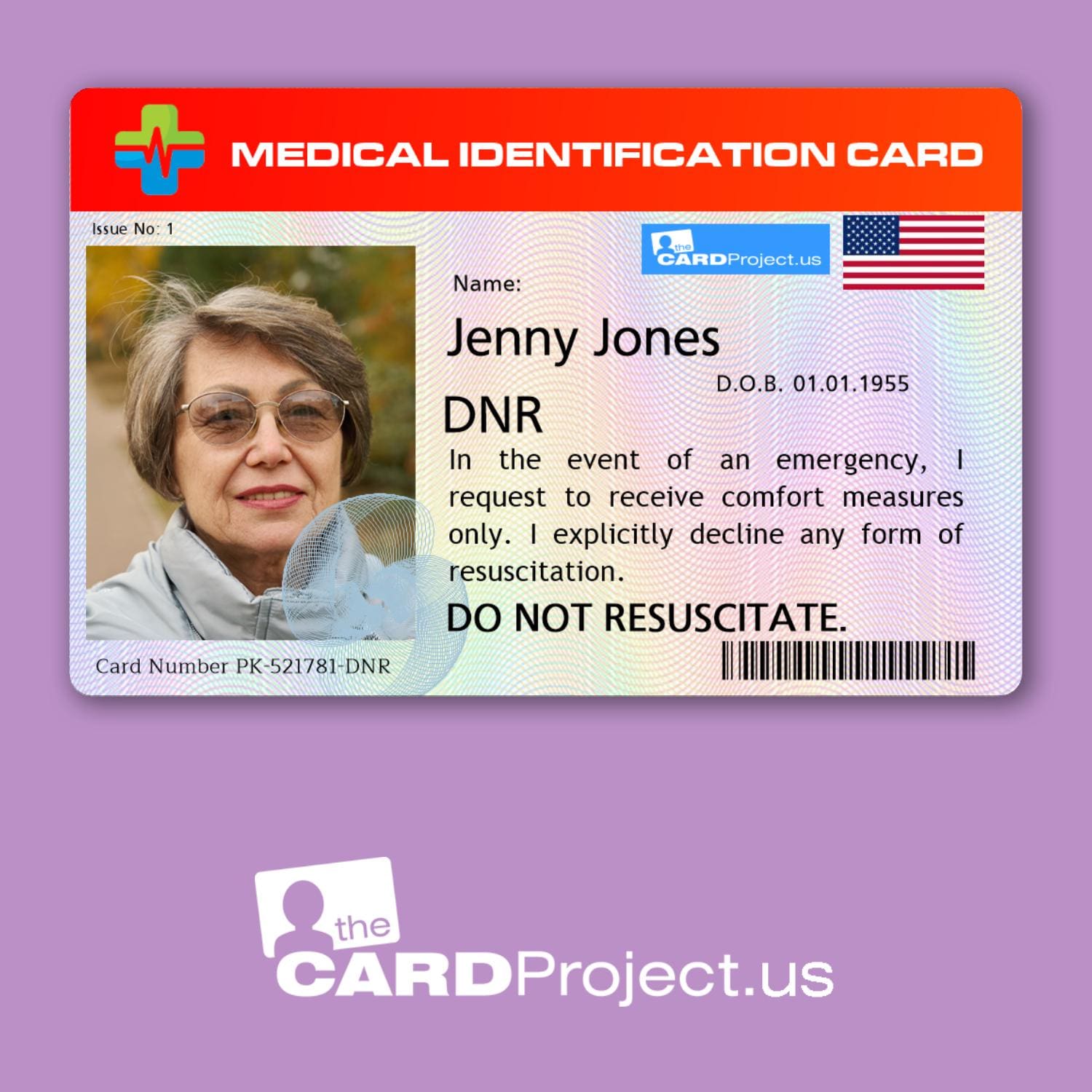 Do Not Resuscitate (DNR) Medical ID Card for First Responders ...