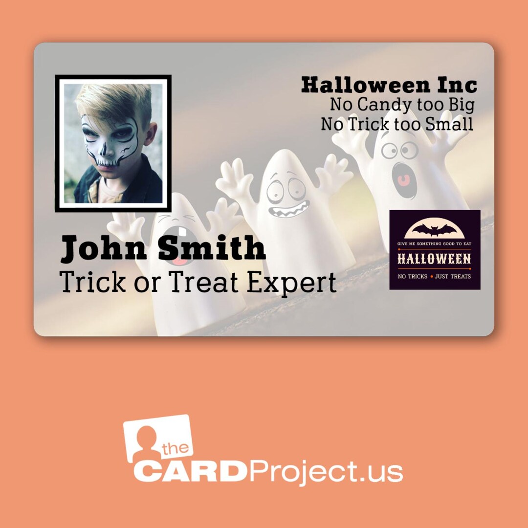 Personalized Trick or Treat Expert ID Card for Kids – Halloween Costume ...