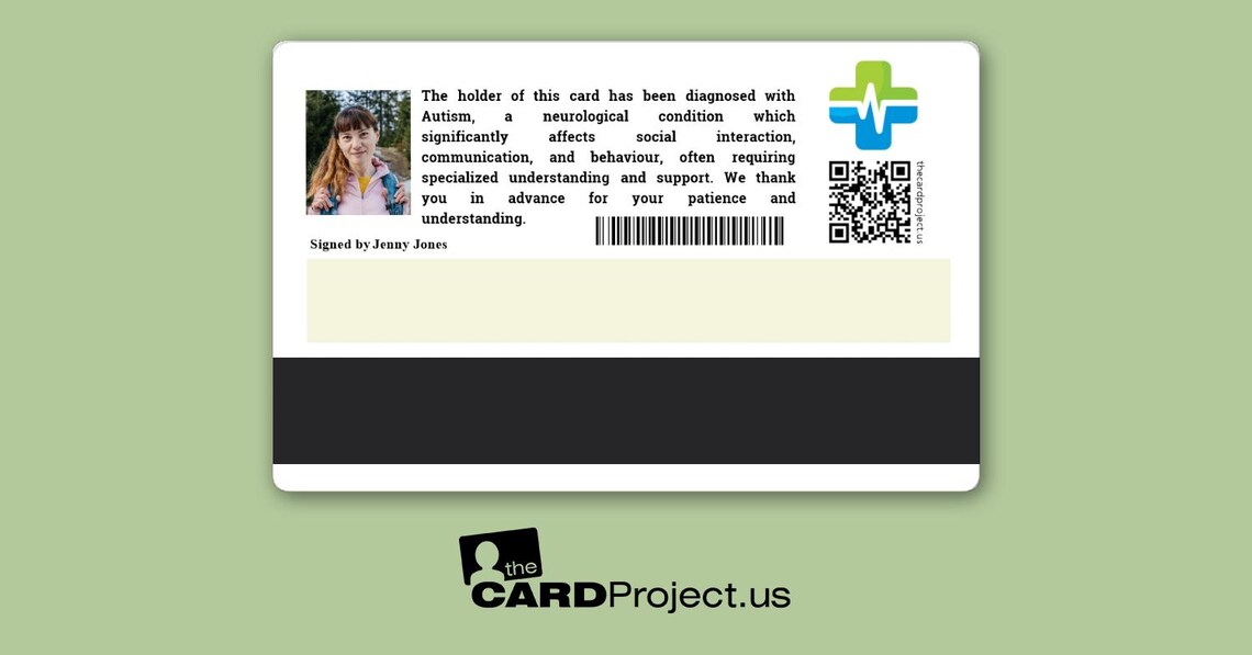 Autism Spectrum Disorder Medical ID Card – Neurodivergent Support With ...