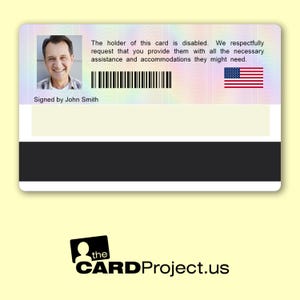 Disability ID Card With Photo for Hidden Disabilities | Personalized ...