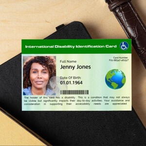International Disability Identification Card | Double-sided Hidden ...