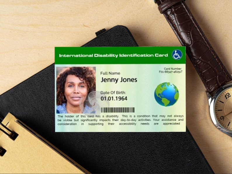 International Disability Identification Card | Double-sided Hidden ...