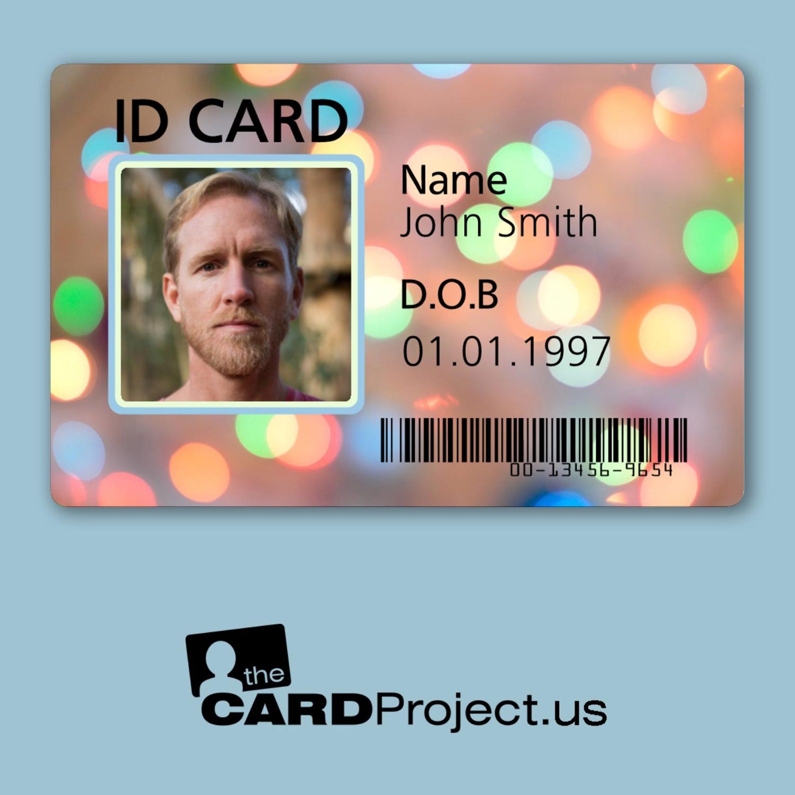 Photo Identity Card, Personalized With Name and Date of Birth | Credit ...