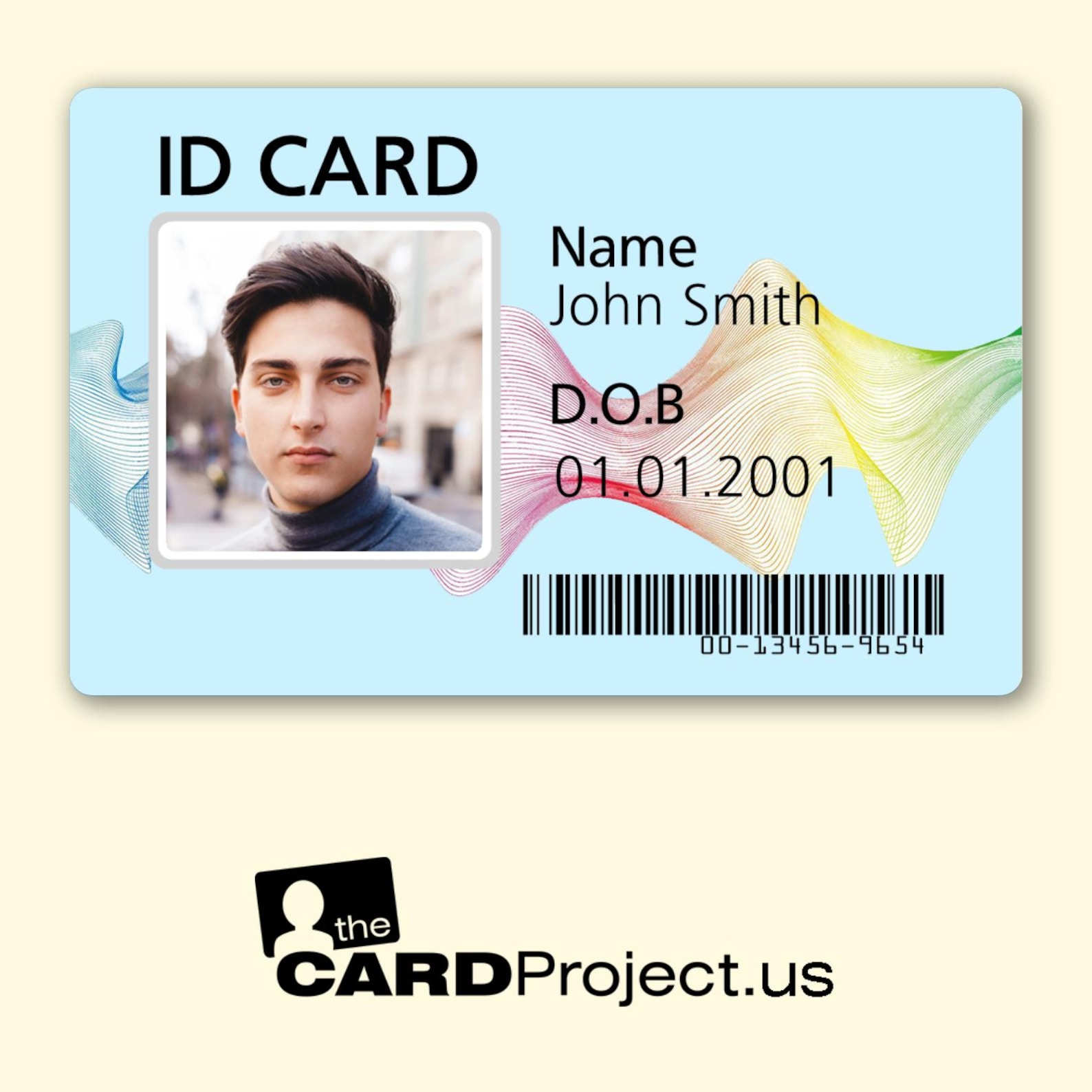 Photo Identity Card, Personalized With Name and Date of Birth | Credit ...