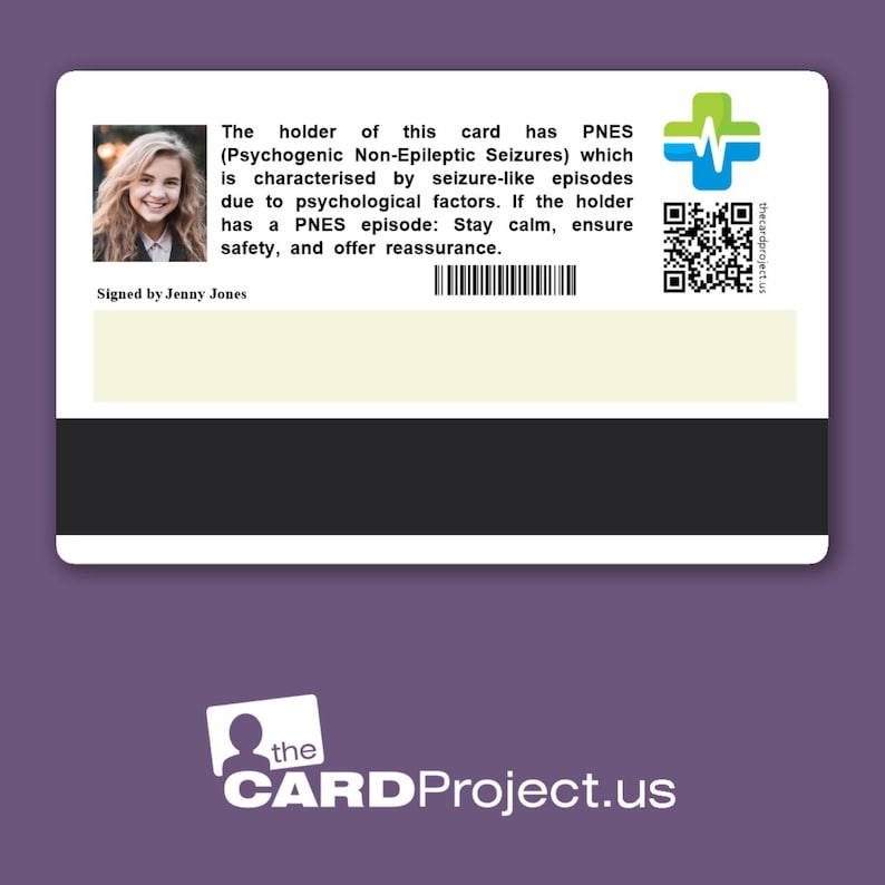 PNES Medical ID Card With Photo & Details - Biodegradable Plastic ...