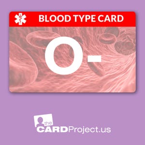 Blood Type Wallet Cards for Emergency Use – A Positive, A Negative, B ...