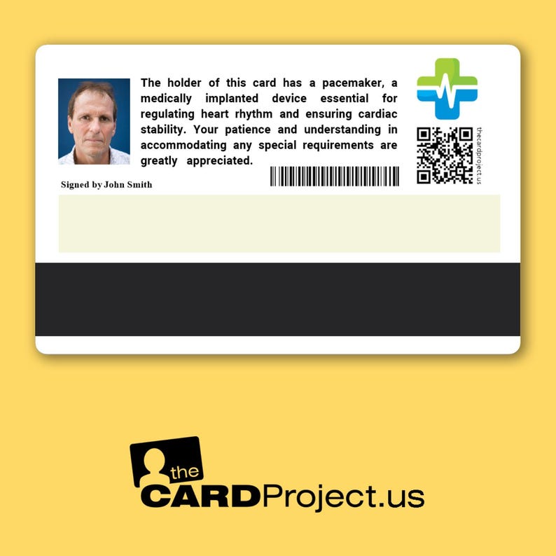 Pacemaker Medical ID Card for Emergencies – Personalized Pacemaker ...