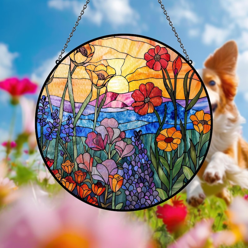 Sun Catcher Wild Flowers - Etsy