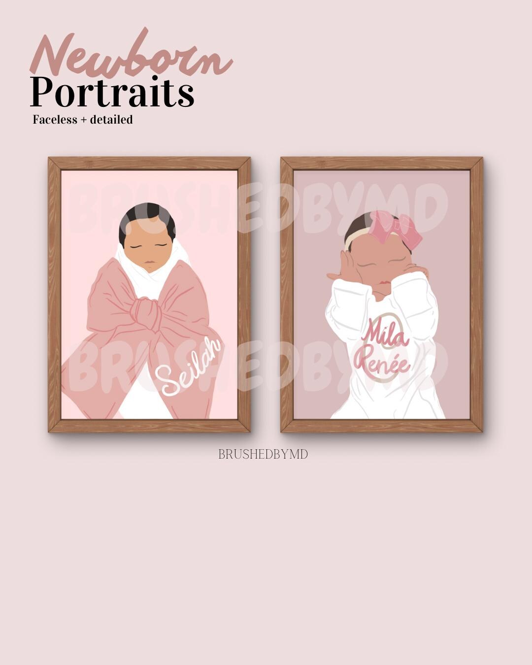 Faceless + Detailed NEWBORN PORTRAITS - Etsy