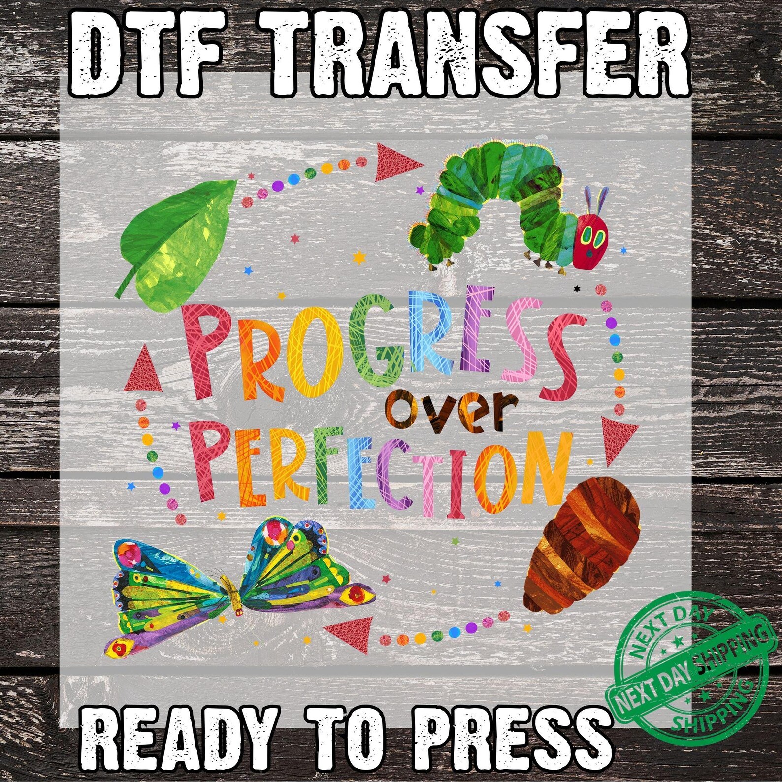 Progress Over Perfection Teacher Ready to Press, Teacher DTF Transfers ...