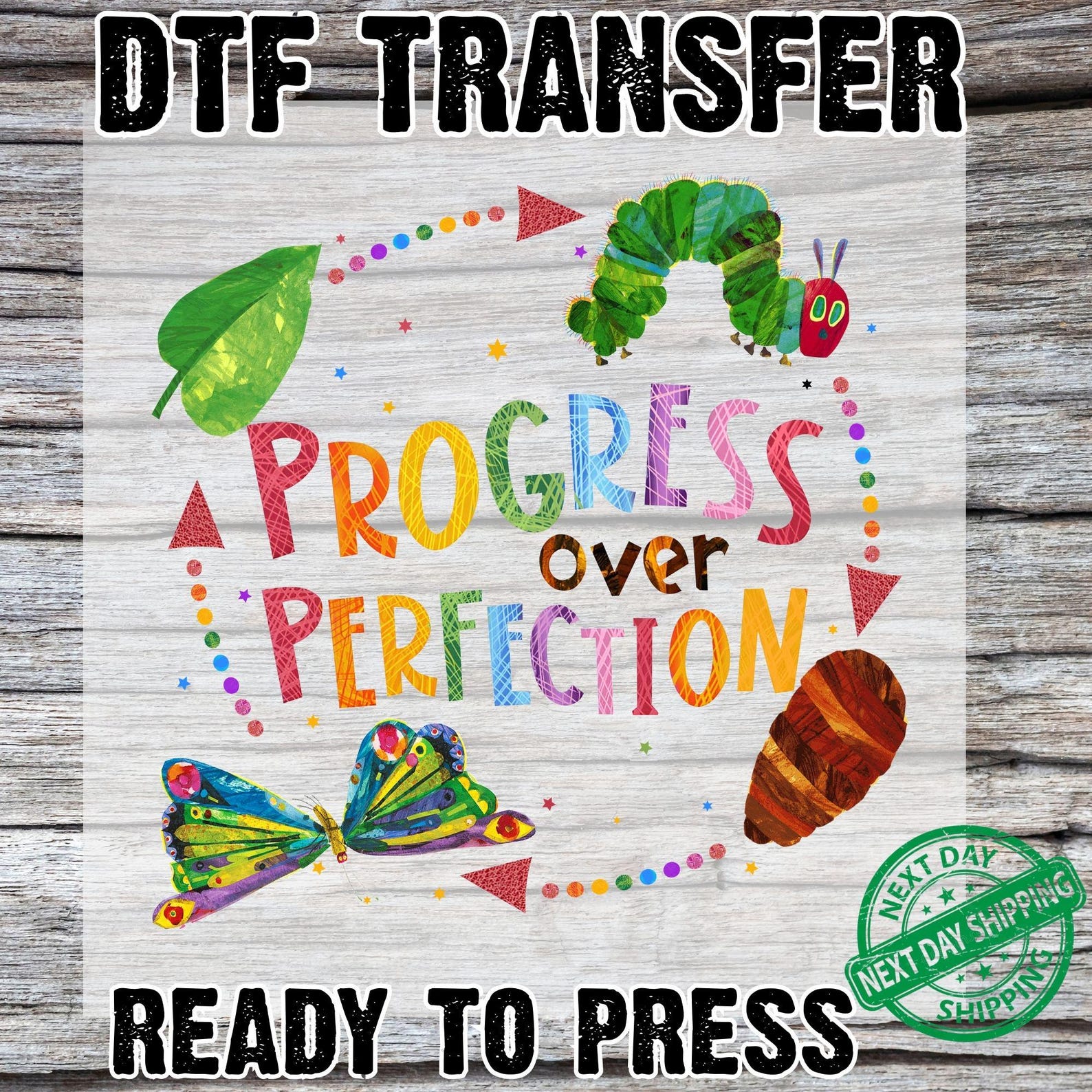 Progress Over Perfection Teacher Ready to Press, Teacher DTF Transfers ...