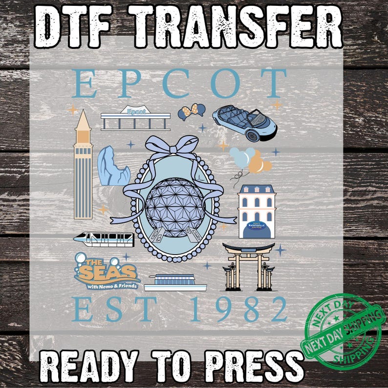Retro Epcot Est 1982 Dtf, Heat Press Disney Family Dtf, Coquette Epcot ...