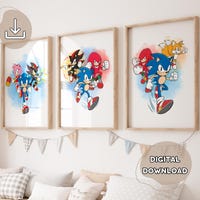 Sonic the Hedgehog Poster Wall Printable Art Home Decor Instant ...