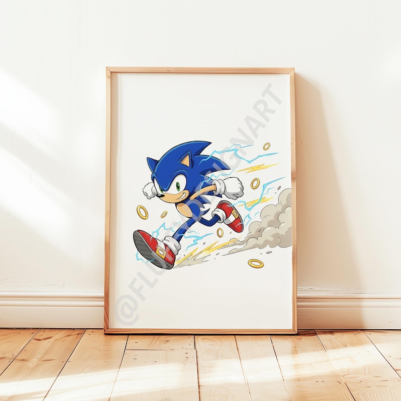 6 Aesthetic Sonic the Hedgehog Prints - Hand-drawing Sonic Poster ...