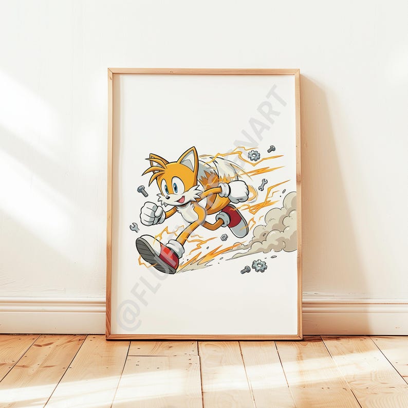 6 Aesthetic Sonic the Hedgehog Prints - Hand-drawing Sonic Poster ...