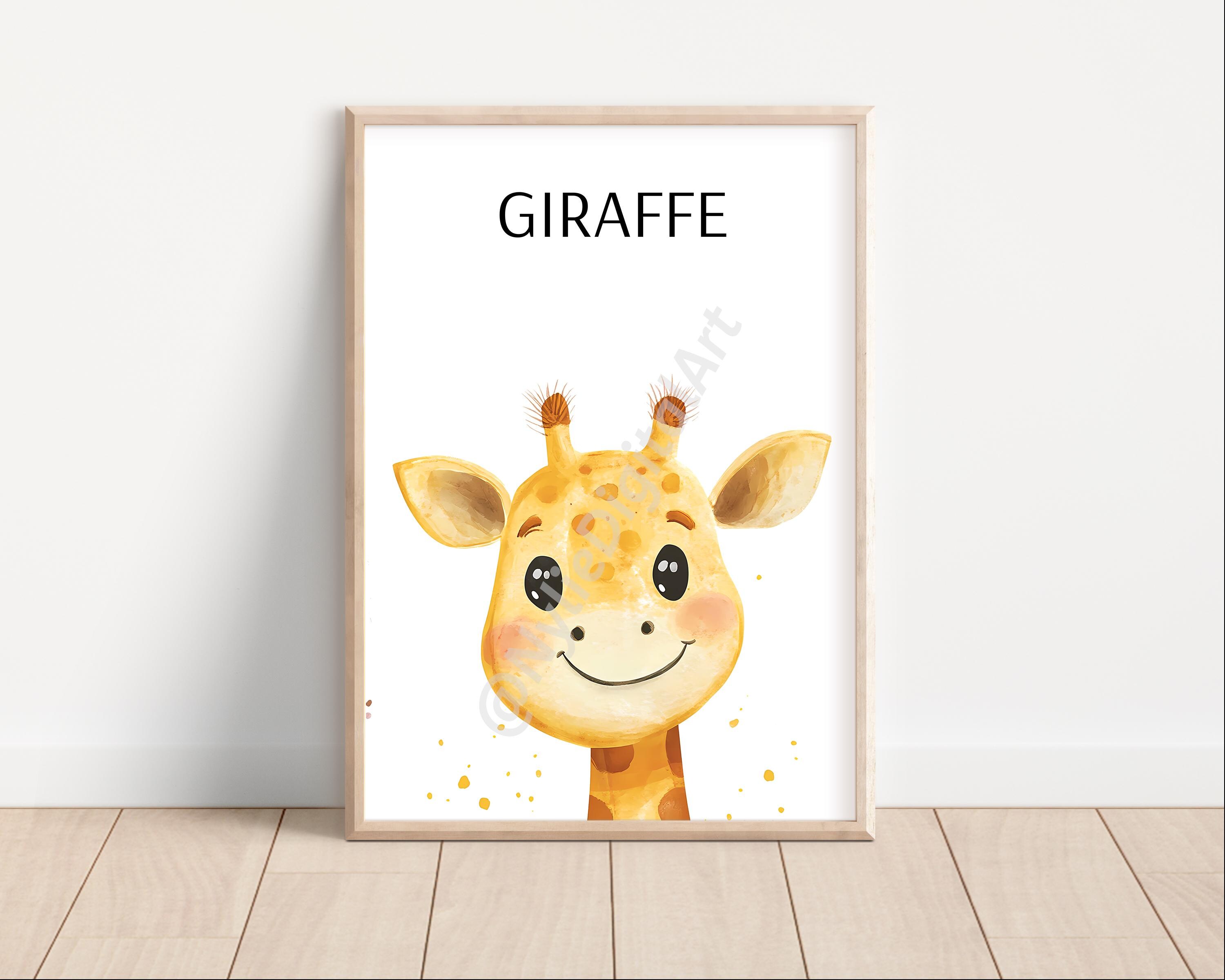 6 Safari Animal Posters Name Animals Wall Art, Kids Room Decor, Nursery ...