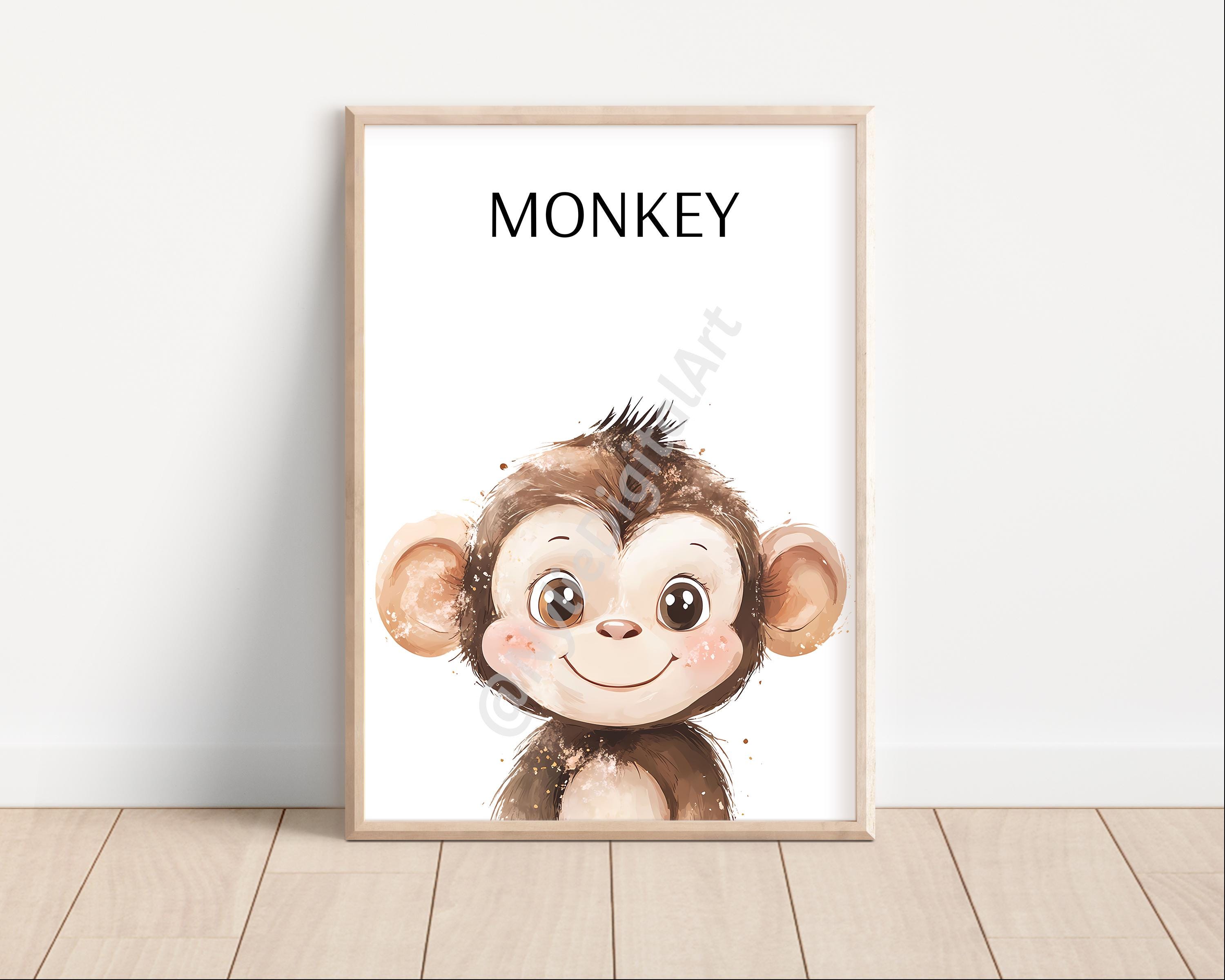 6 Safari Animal Posters Name Animals Wall Art, Kids Room Decor, Nursery ...