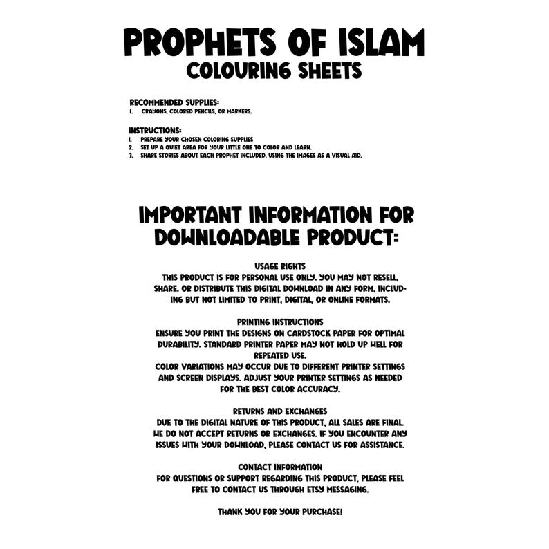 Islamic Kids Activity Islamic Childrens Prophets Colouring Pages Kids ...