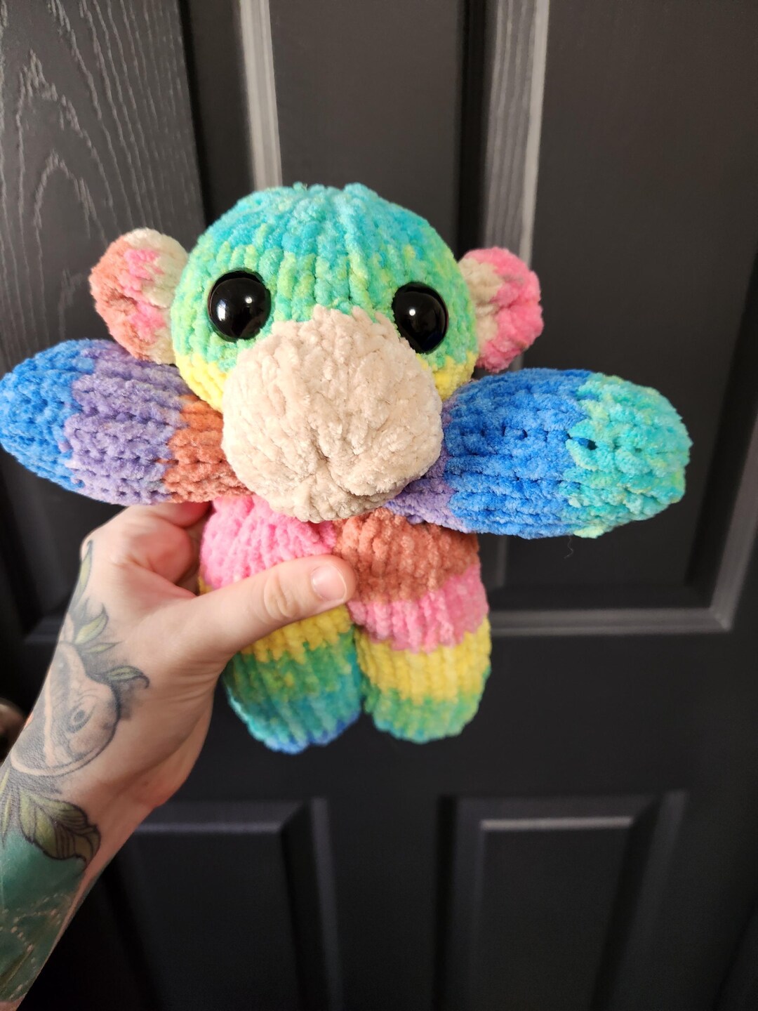Rainbow Monkey Handmade Plush - Etsy