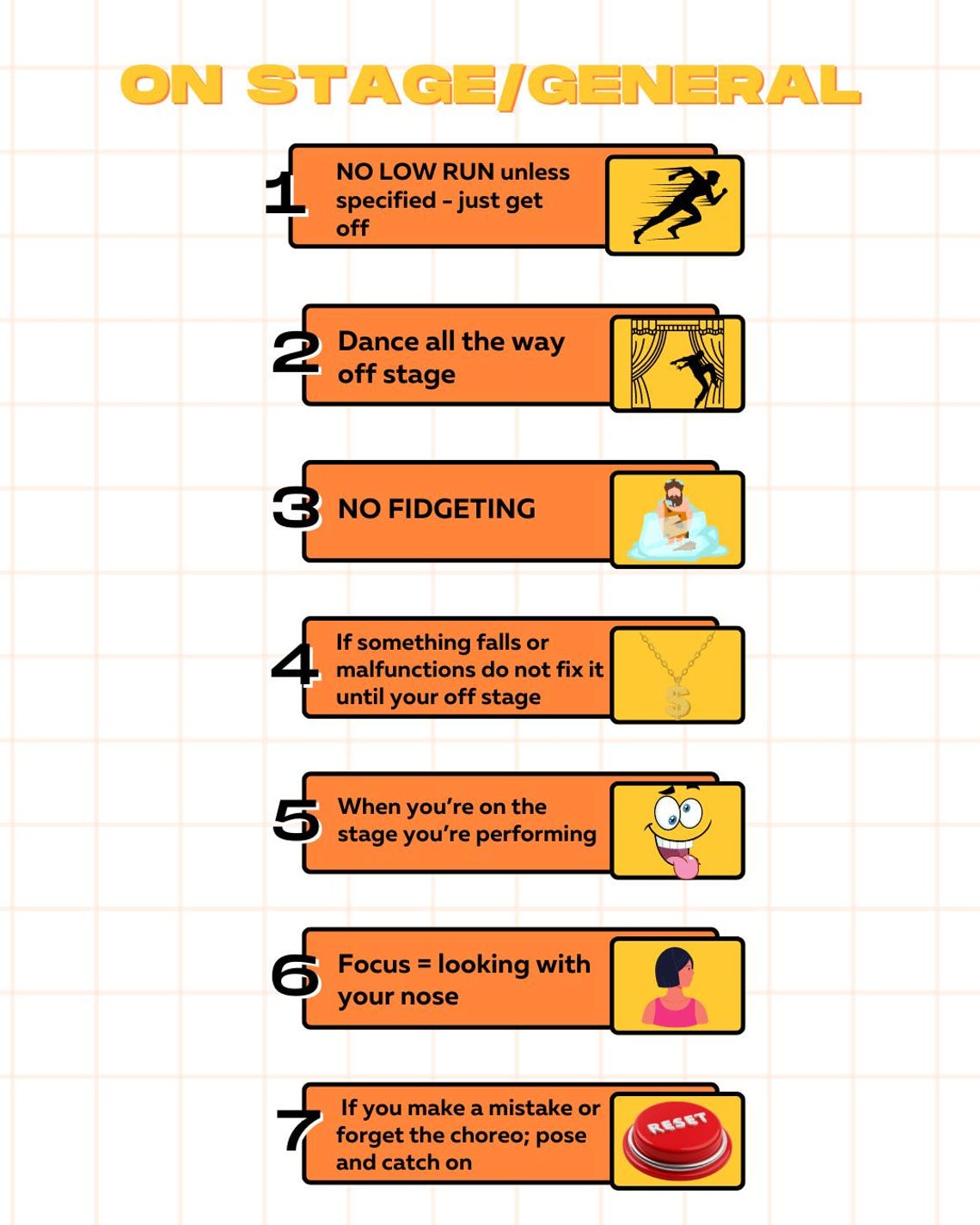 Dance Team Performance Etiquette Template - Etsy