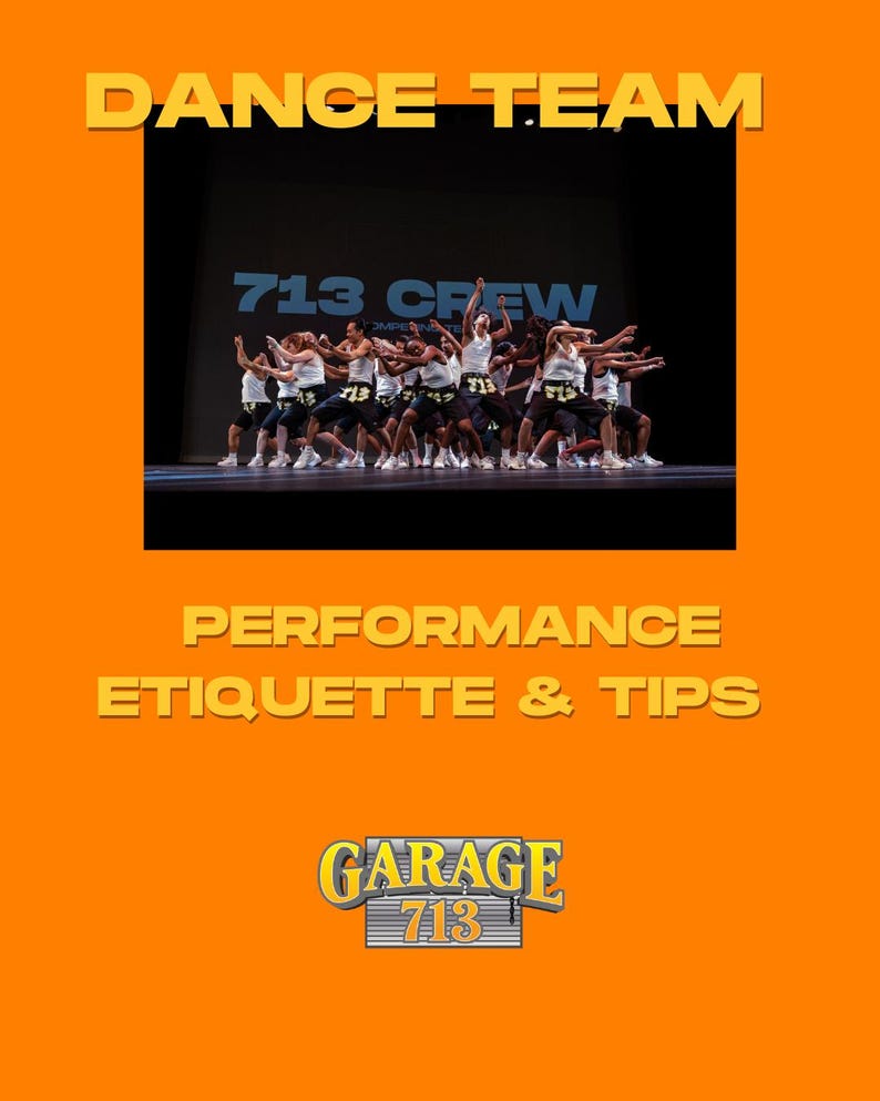 Dance Team Performance Etiquette Template - Etsy