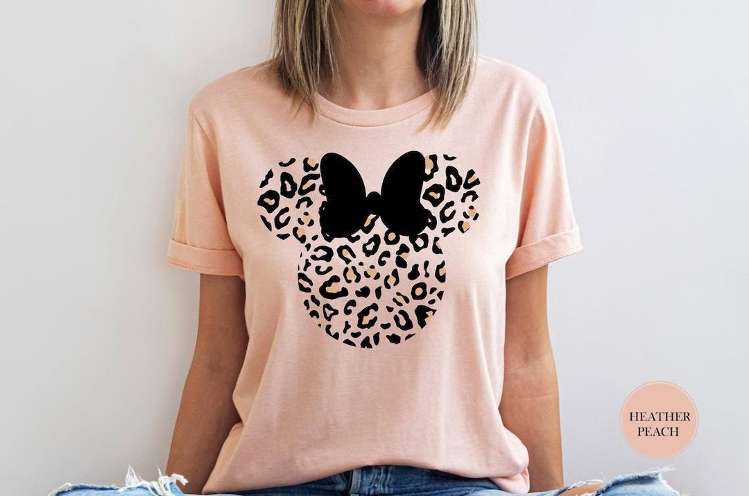 Leopard Print Minnie Mouse Shirt, Cute Disney Mom Shirt, Leopard Minnie ...