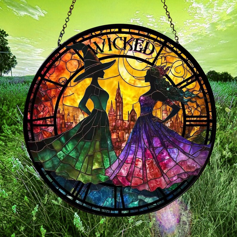 Witches of Oz Window Hanging, Elphaba and Glinda Besties Acrylic ...