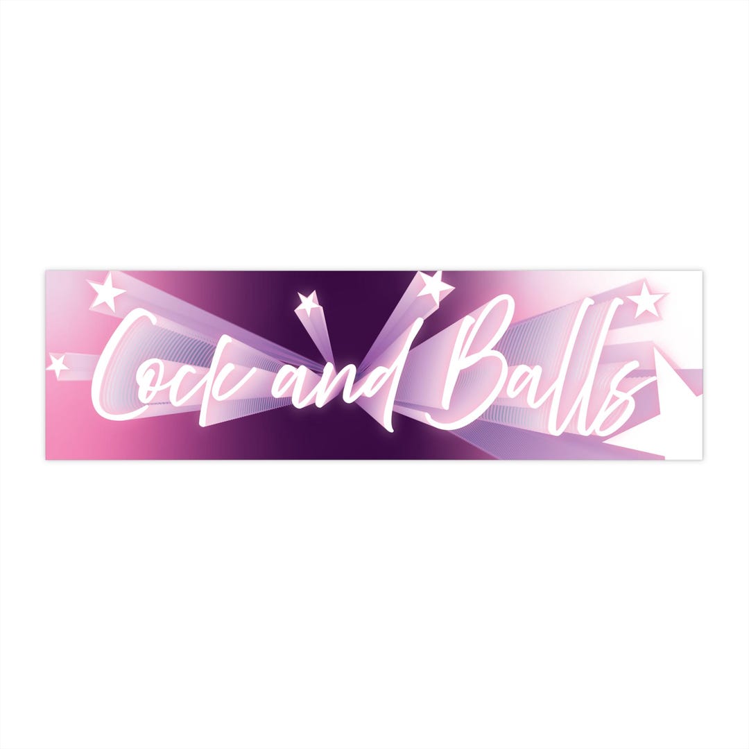 Cock and Balls Bumper Sticker Aesthetic, Funny, Car Accessories ...