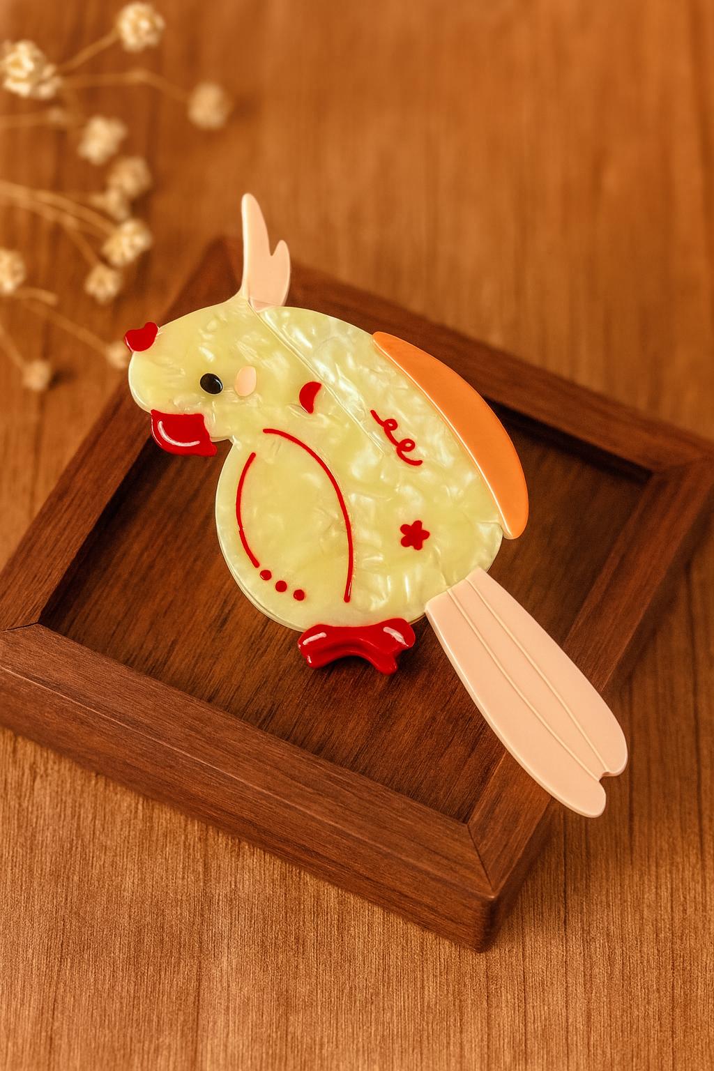Kawaii Bird Hair Claw Clip Set: Acrylic Cockatiel, Budgie, Cockatoo - Etsy
