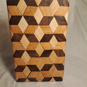7 X 12 Cube Pattern Cutting Board - Etsy