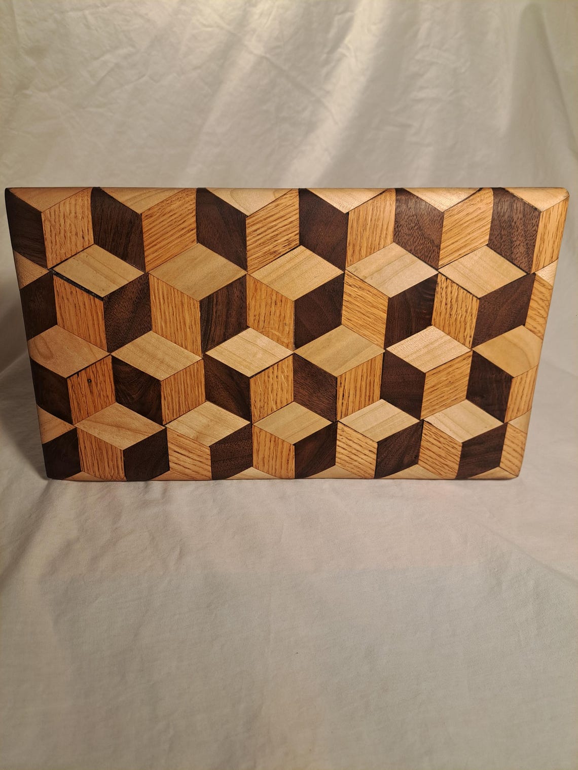 7 X 12 Cube Pattern Cutting Board - Etsy