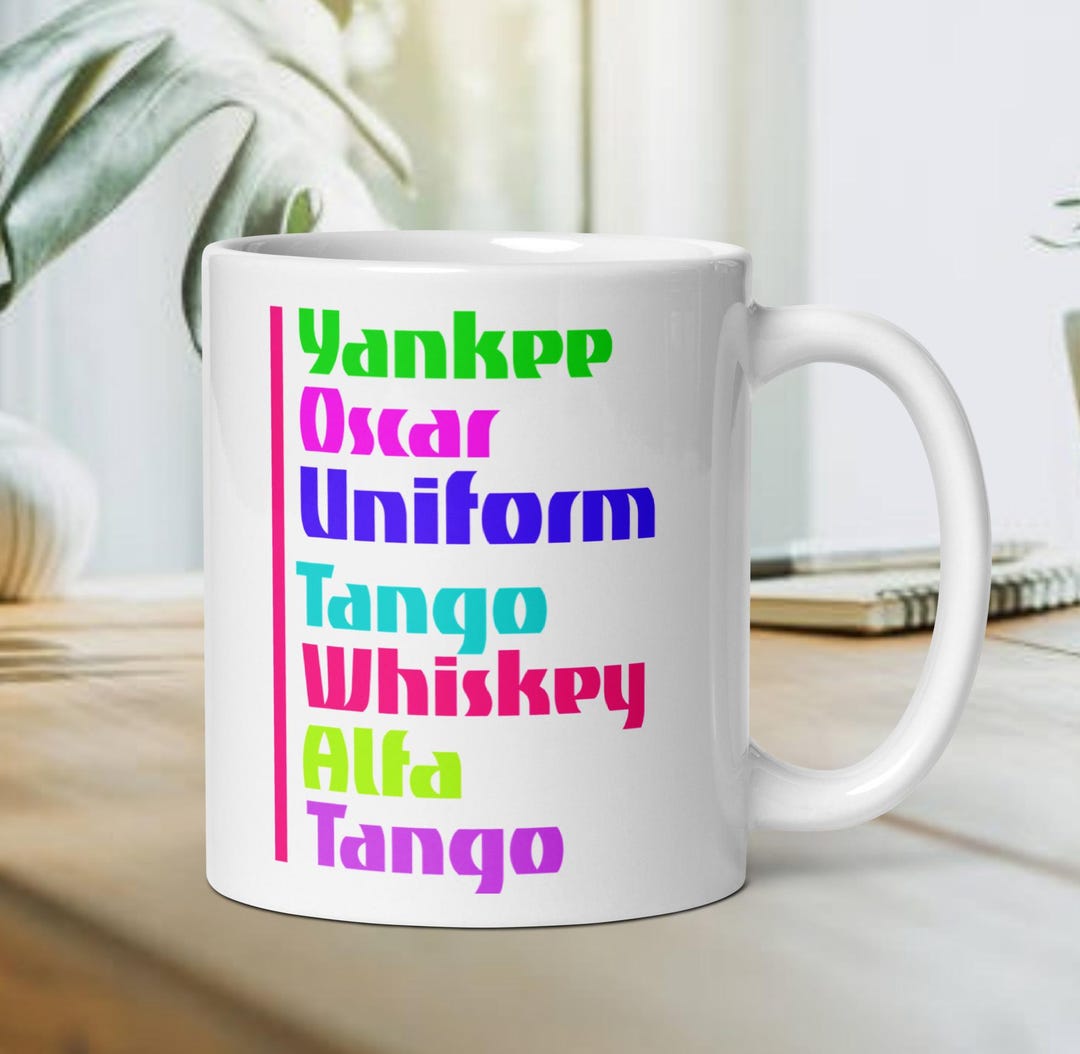 Y O U T W A T, Phonetic Alphabet, Adult Humour Rude Mug, Swear Word ...